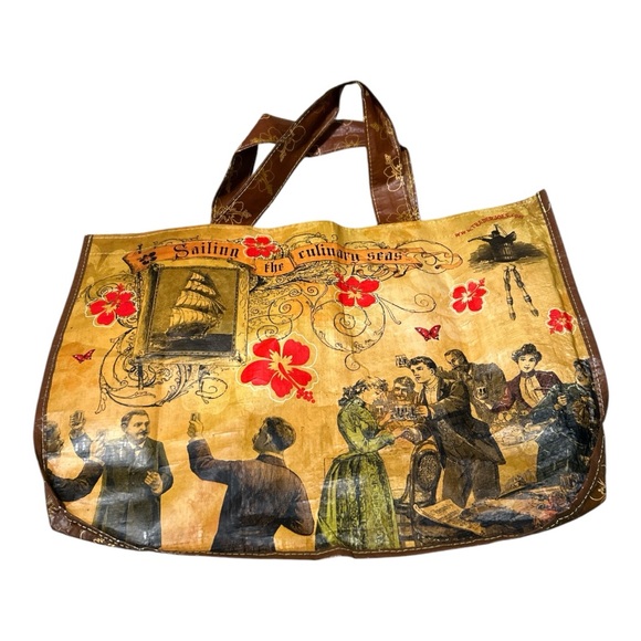 Trader Joe'S | Other | Vintage Trader Joes Tote Shopping Bag Sailing ...
